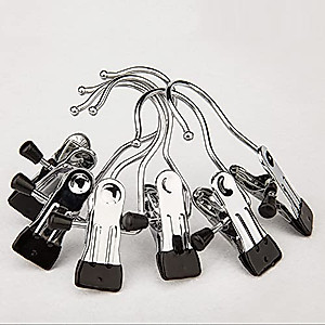 Tosnail 40 Pieces Boot Hanger Clips, Stainless Steel Laundry Hooks, Closet Hanging Clips, Space Saving for Jeans, Hats, Tall Boots, Towels - Black