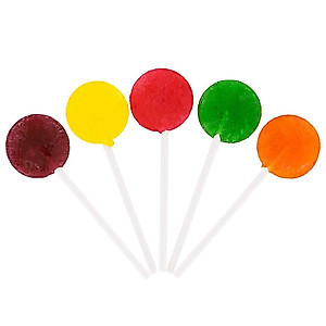 SWEETSOME Lollipops Assorted Fruit Flavor Suckers– 5 Fruity Flavors – Hard Candy – Individually Wrapped - Bulk Candy Pack (2 Pound)