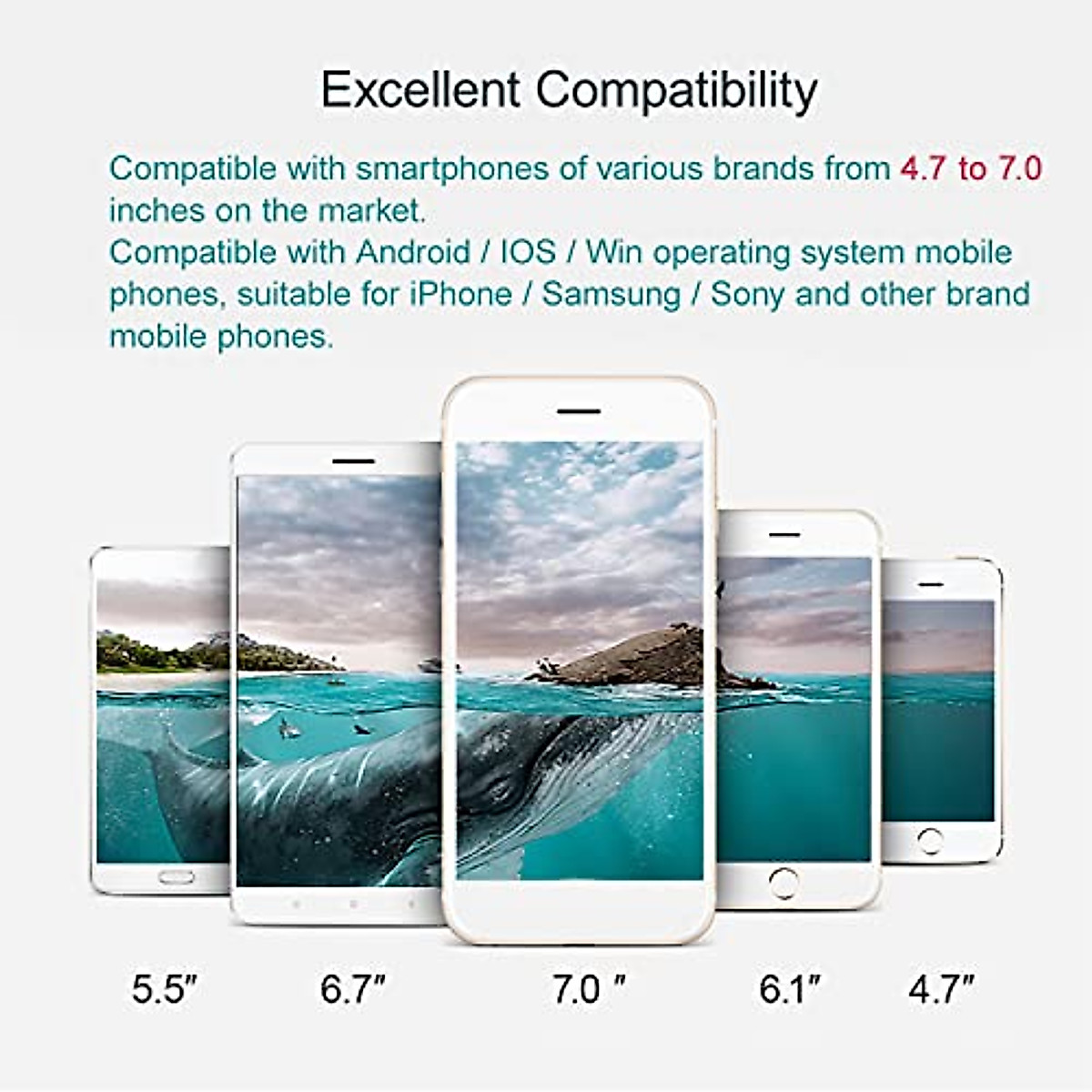 Thafikzi VR Headset Virtual Reality Glasses for Phones VR Gear 3D Glasses for Cell Phone, Virtual Reality Goggles for 3D Movies/ Games, Compatible with Android/ iOS Phones from 4.7 to 7 Inches