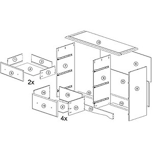 Palace Imports 100% Solid Wood Dresser, White. Requires Assembly