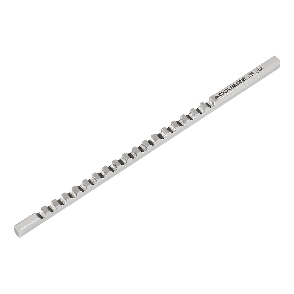 Accusize Industrial Tools 1/8 inch, Style A High Speed Steel Keyway Broach, 5000-0006