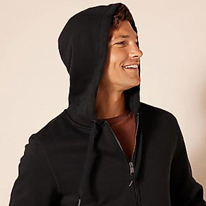 Amazon Essentials Men's Full-Zip Fleece Hoodie (Available in Big & Tall), Black, X-Large