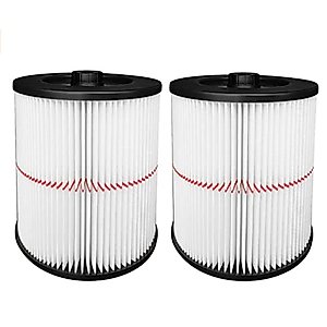 Replacement Filter for Craftsman Shop Vac 9-17816，fits 5 Gallon and Larger Vacuum Cleaner，2 Packs