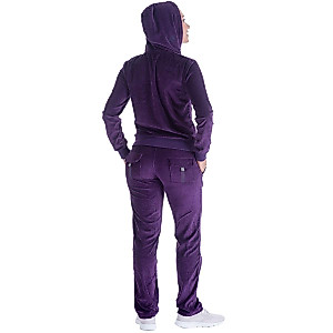 Sweat Suits for Women Set Jogging Workout Active wear Velour Outfits Hoodie and Sweatpants Cute (3XL, Purple) Tracksuits XX-Large Purple
