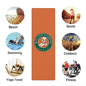 GMTKPH French Open Tennis Tournament Quick Drying Sport Towel for Sweat Soft Hand Towel Gym Sports Face Towels (11.81 * 35.4 Inch)