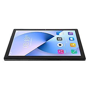 fannay Tablet, 10inch 8MP 24MP Dual Camera 128GB ROM Dual Speaker 100-240V US Plug WiFi Computer Tablet WiFi 8GB RAM for Office (Black)