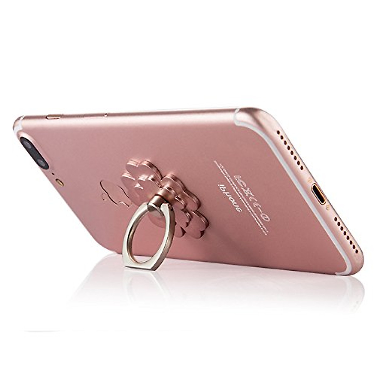 ZYluoke Cell Phone Holder,Universal Smartphone Flower Shape Ring Grip Finger Ring Kickstand Car Mounts with 360 Rotation for All The Phones, Tablet Computer (Square)