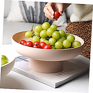 BESTOYARD 2pcs Fruit tray footed fruit bowl ceramic dip bowls holder dessert display stand footed bowl dessert tower stand cake display round cake pan household dish kitchen bowl hollow pp