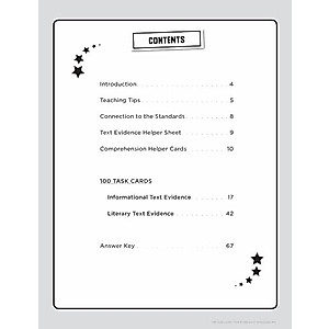 100 Task Cards: Text Evidence: Reproducible Mini-Passages With Key Questions to Boost Reading Comprehension Skills