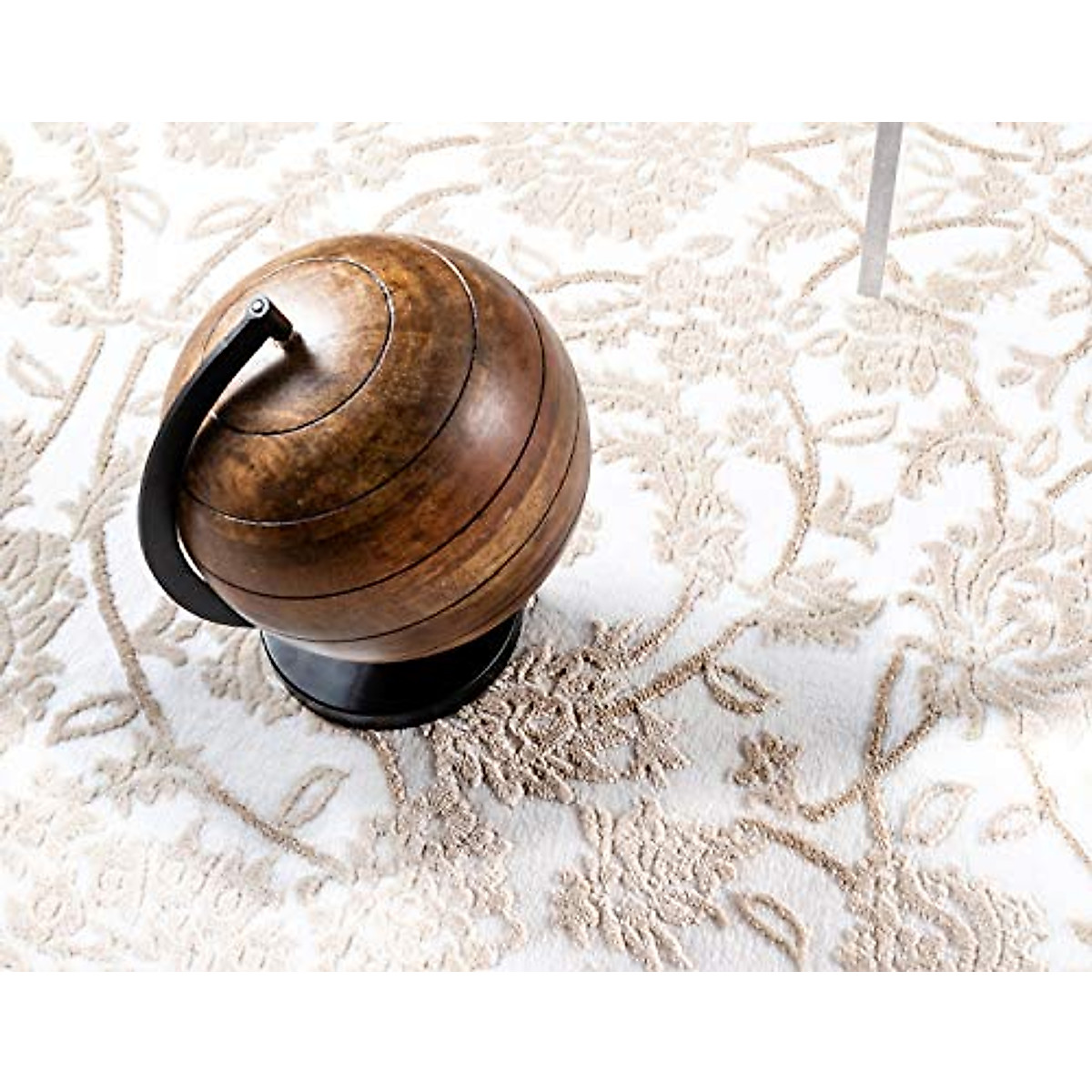 Unique Loom Rushmore Collection Classic Traditional Tone Textured Intricate Design Area Rug, 7 ft x 10 ft, Tan/White