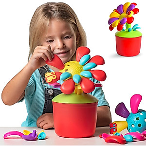 TOYPIX FlowerPop Flower Building Toy Set 40 Pc - Girl Toys Ages 3 4 5 6 | Flower Garden STEM Toys | Unique Gifts for Girls - Creative Toys for Girls | Flower Toy with Multiple Combinations