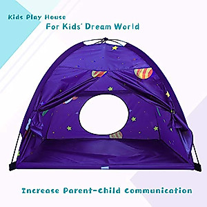 Homfu Kids Play Tent Outdoor Boys Indoor Playhouse for Children Tents Toddler Girls Gift Game Play HouseToys (Purple)