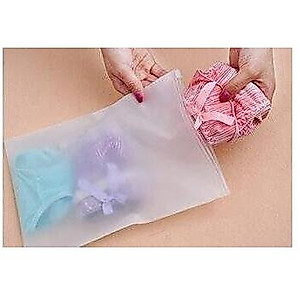 ericotry Plastic Pouch Bag Organizer Waterproof Packaging Bags Travel Storage Bag Luggage Shoes Cloth Suit Makeup Packing Pouch Bag Organizer (6-Pack of Different Sizes)