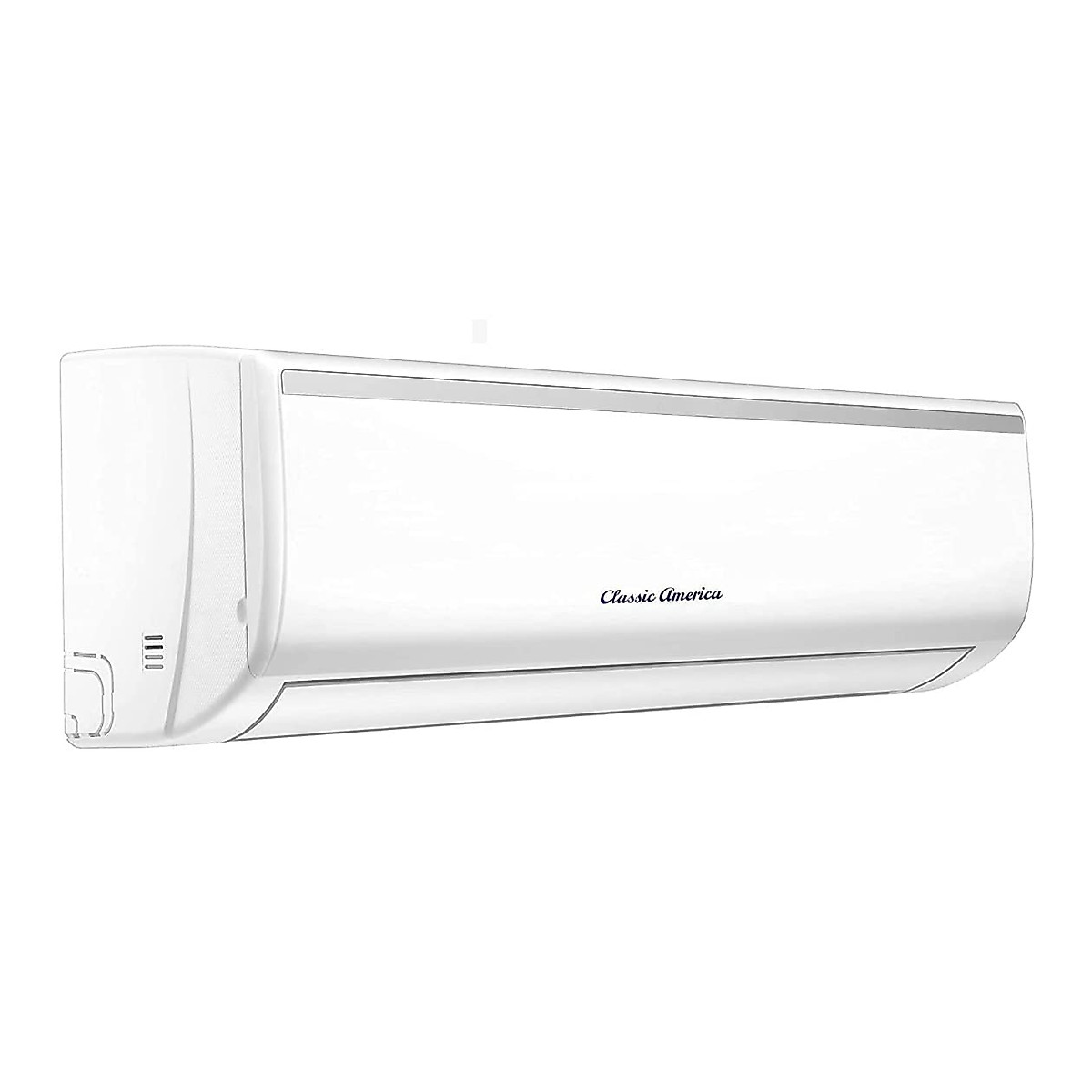 Classic America (12000BTU/120VAC/20SEER) Mini Split AC/Heating System - 600 SqFt Coverage - Ductless/Wall Mounted - Energy Saving Inverter - Includes 16' Installation Kit and Remote - WiFi/Alexa Ready