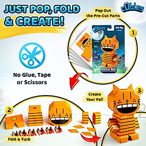Cubles Toy Building Set, 3D Puzzle Meets Origami Kit, STEM Toys - The Dog Man Series - Petey