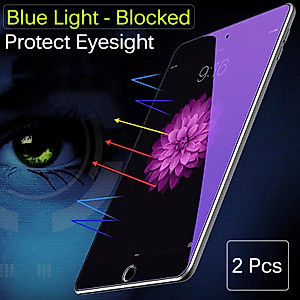 Umhlaba Anti Bluelight Compatible With iPad 9th Generation Screen Protector 10.2 inch 8th 7th Gen 7 8 9 th Tempered Glass 9H Blue Light Blocked 2 pack 2021