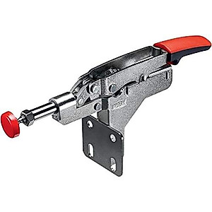 BESSEY STC-IHA15 Horizontal In-Line Face Mount Nickel Plated Auto-Adjust Toggle Clamp Vertical Flange, Silver