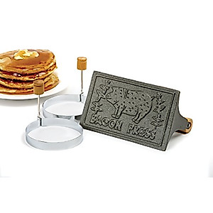 Norpro Cast Iron Bacon Press with Egg Ring Set