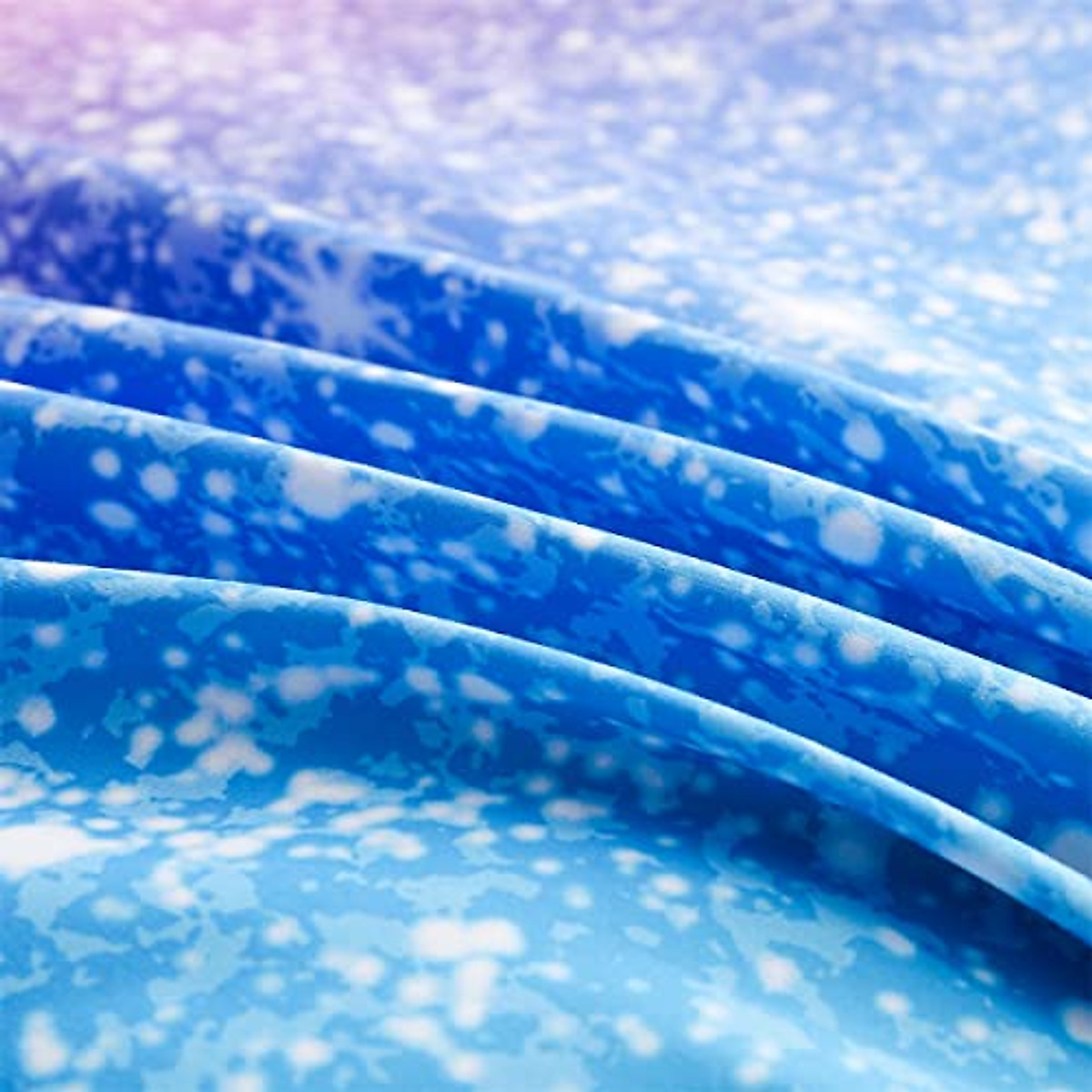 Holawakaka Kids Space Star Glitter Comforter Set Ombre Pink & Blue Print Gradient Bedding Set Twin Size (Pink Blue, Twin)