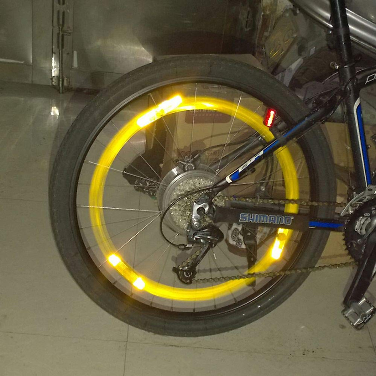 EORTA 4 Pieces Bicycle Wheel Spoke Reflector Night Safety Riding Bike Warning Light Reflector Bike Decoration Accessories for Mountain Bike Road Bike, Yellow and White