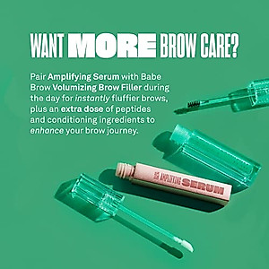 Babe Original Volumizing Eyebrow Filler For Thicker Brows - Tinted Brow Gel with Peptides & Biotin, Smudge Resistant Brow Mascara, Dark Brown