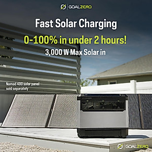 Goal Zero Yeti PRO 4000 Portable Power Station, 4000 Watt Hour LiFePO4 Battery, Expandable Solar Generator Home Backup System, 3600 W Out, (6th Gen) (Newest Version)