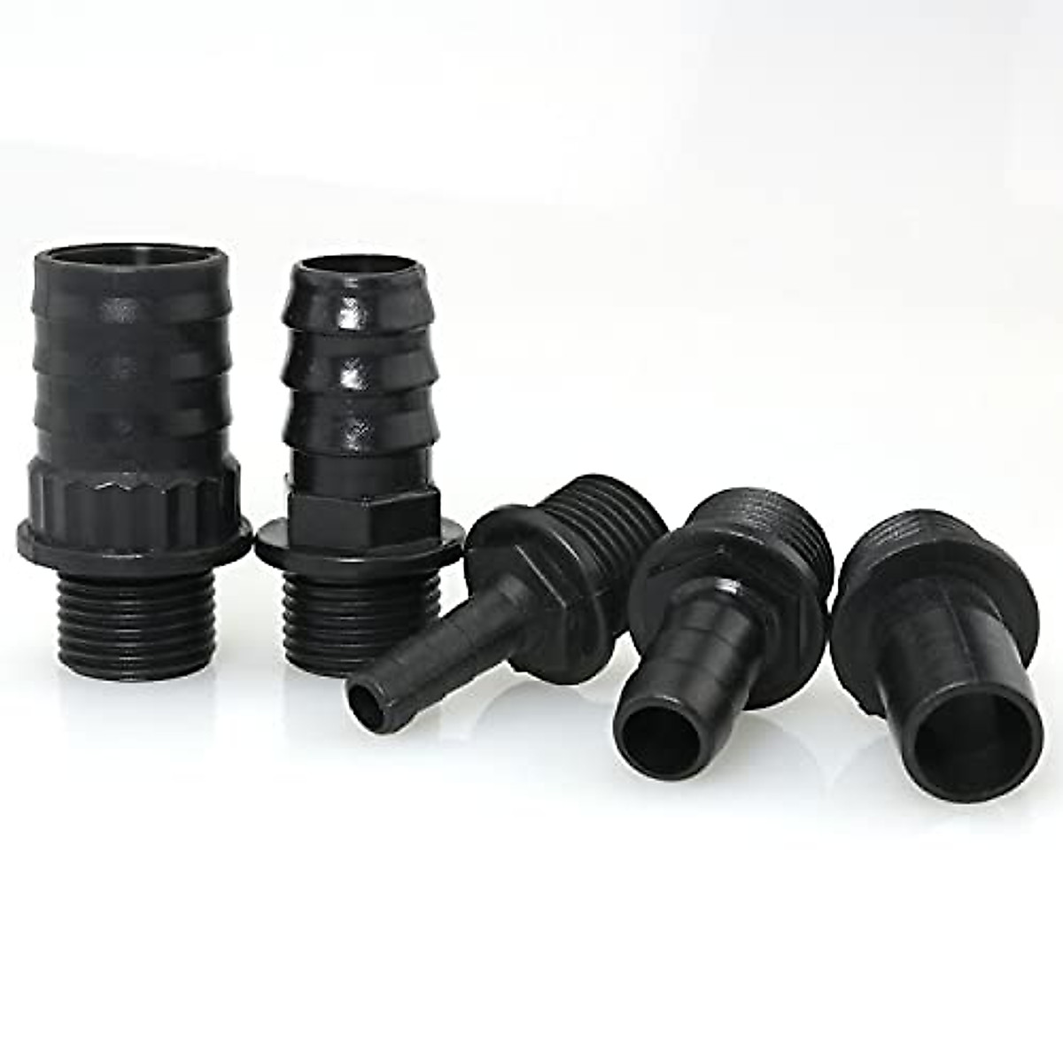 BAIRONG Nozzles Kit for Fountain Pump, Replacement Adapters 5 Sizes Plastic Nozzles for Aquarium, Fish Tank, Pond, Hydroponics, Statuary