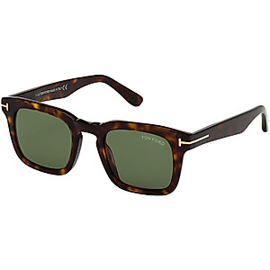 Tom Ford - FT0751 Dark Havana Square Men Sunglasses - 50mm