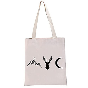 G2TUP S-JM Gift S-JM Book Series Symbols Reusable Canvas Tote Bag Bookish Gift Shopping Handbag (S-JM Symbols Handbag)