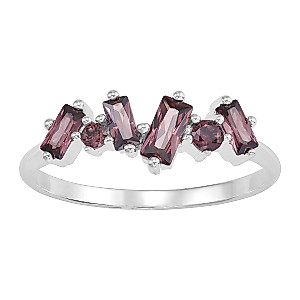 Silpada 'Baguette Me Not' Cubic Zirconia Ring in Sterling Silver, Size 9, Size 9