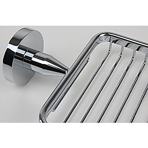 qinisi Brass Bathroom Accessories Soap Basket Lavatory Soap Dish Holder Wall Mounted Chrome