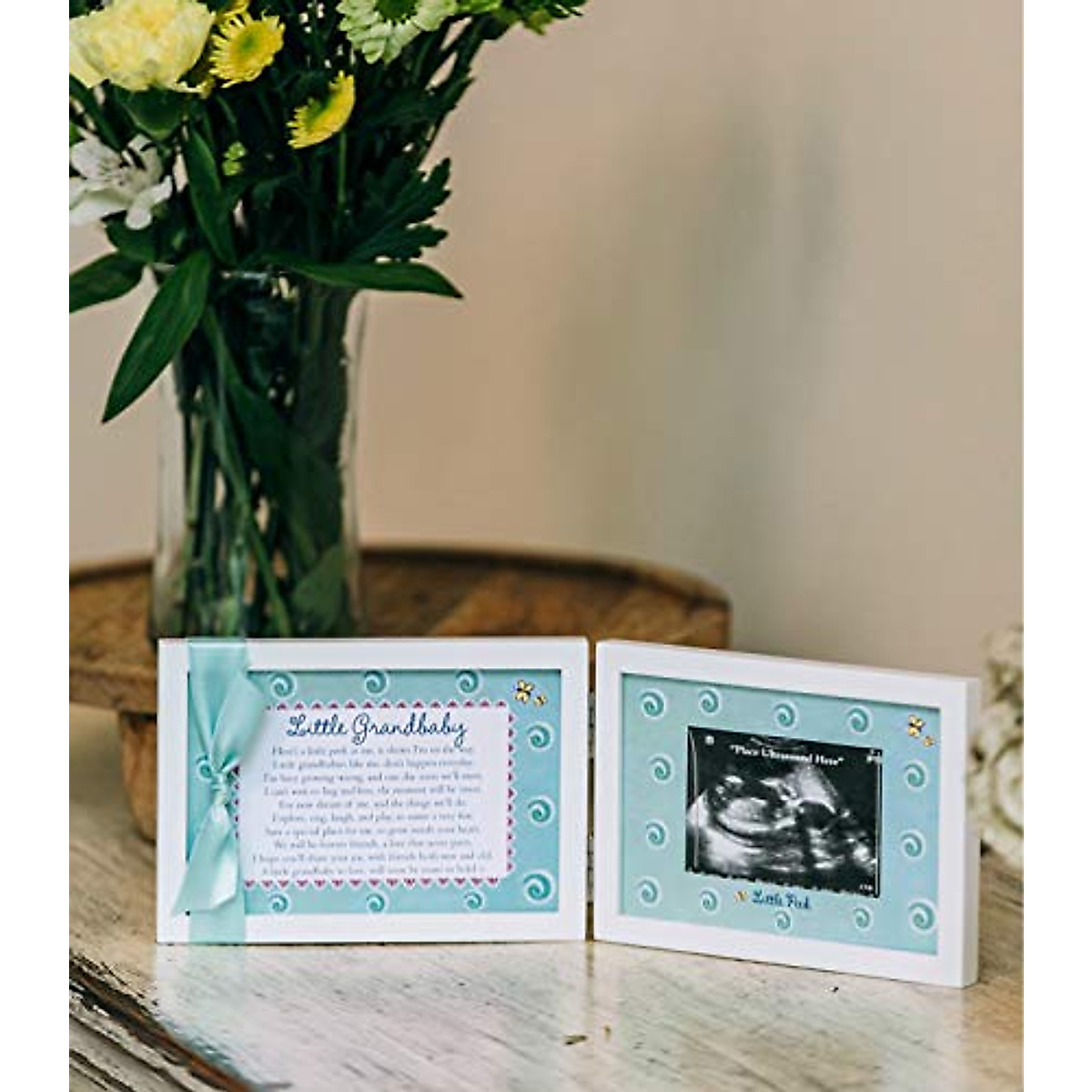 Little Grandbaby Ultrasound Picture Frame/Sonogram Frame, Pregnancy Announcement for Grandparents/New Baby Announcement/Baby Shower Keepsake