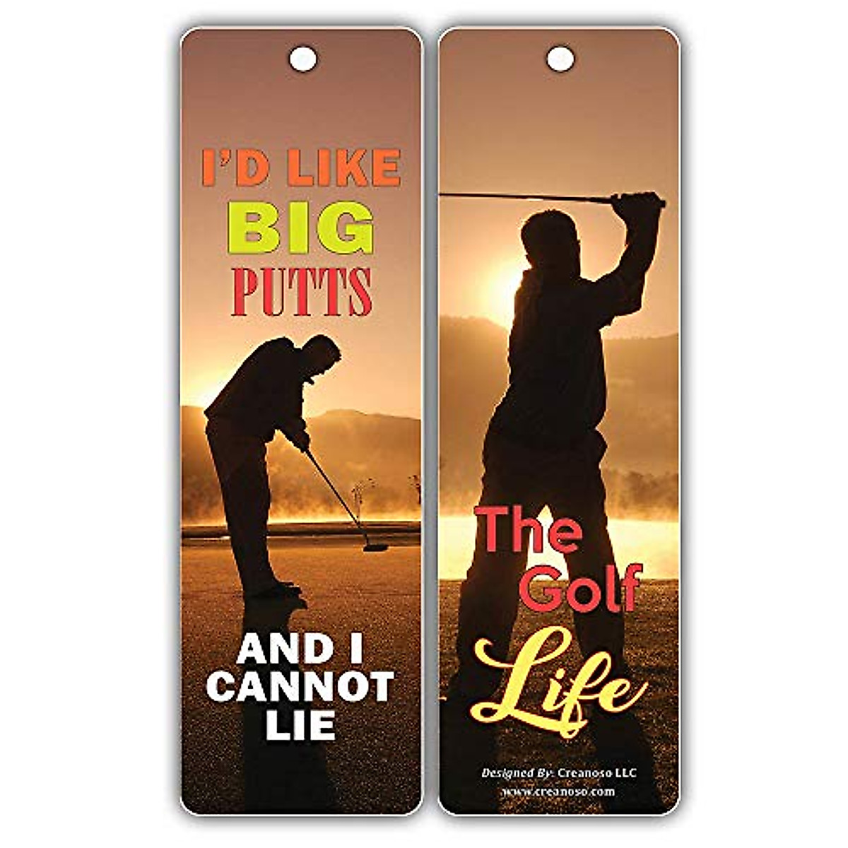 Creanoso Golf Bookmarks (12-Pack) –Awesome Bookmarker for Golf Players, Men & Women – Golf Party Favors Supplies