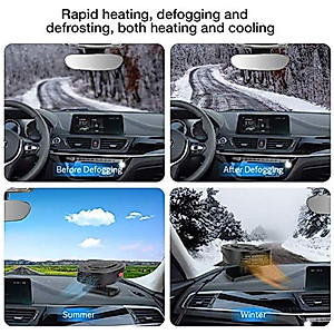 Car Heater Defroster,Portable Car Windshield Heater Fan Defogger 30S Fast Heating,12V150W Cigarette Lighter 2 in 1 Heating/Cooling Micro Car Heater, Low Consumption No Noise
