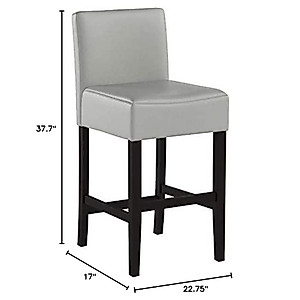 GDFStudio Christopher Knight Home Lopez Bonded Leather Counter Stools, 2-Pcs Set, Ivory