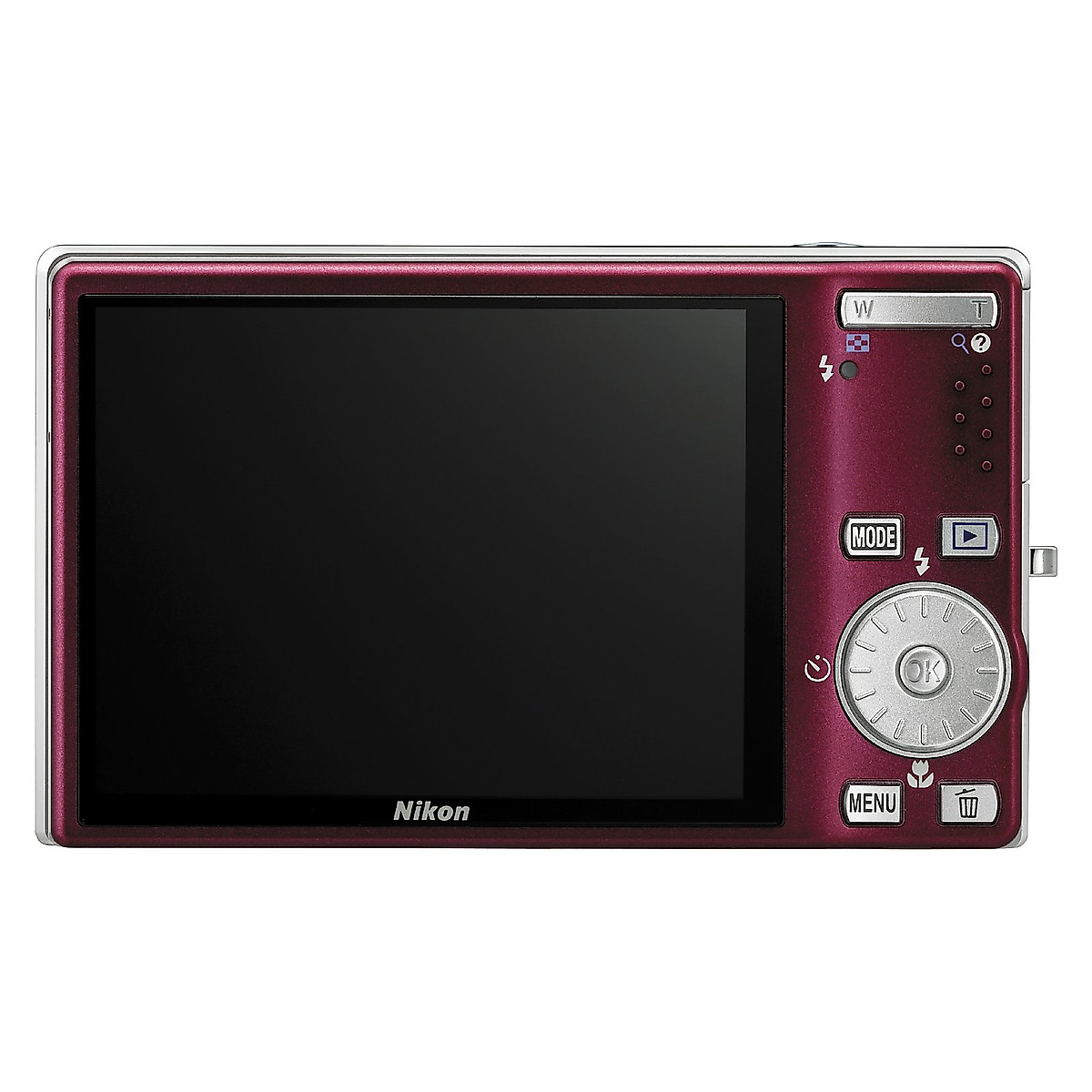 Nikon Coolpix S610 10MP Digital Camera with 4x Optical Vibration Reduction (VR) Zoom (Deep Red)