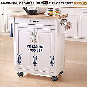 2 inch Caster Wheels (casters Set of 4) 5/16 inch Valve stem and Rotating top Plate Installation Options,Heavy Duty casters Total Load Capacity 1000LBS, Replaceable Wheels for Furniture(Black)