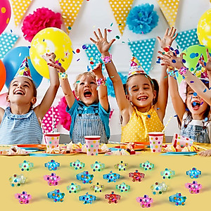 SCIONE LED Light Up Bracelets Party Favors for Kids 4-8 8-12, 48 Pack Goodie Bag Stuffers Classroom Prizes, Pinata Stuffers, Return Gifts for Kids Birthday Halloween Christmas Valentines Party Faovrs