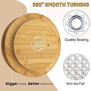 SONKONIA Coffee Syrup Organizer Rack, 7 Bottles Capacity Rotating Coffee Bar Organizer, Space-Efficient Syrup Holder, with Anti-Slip Design, Ideal for Countertop, Coffee Bar, Brunch Essentials