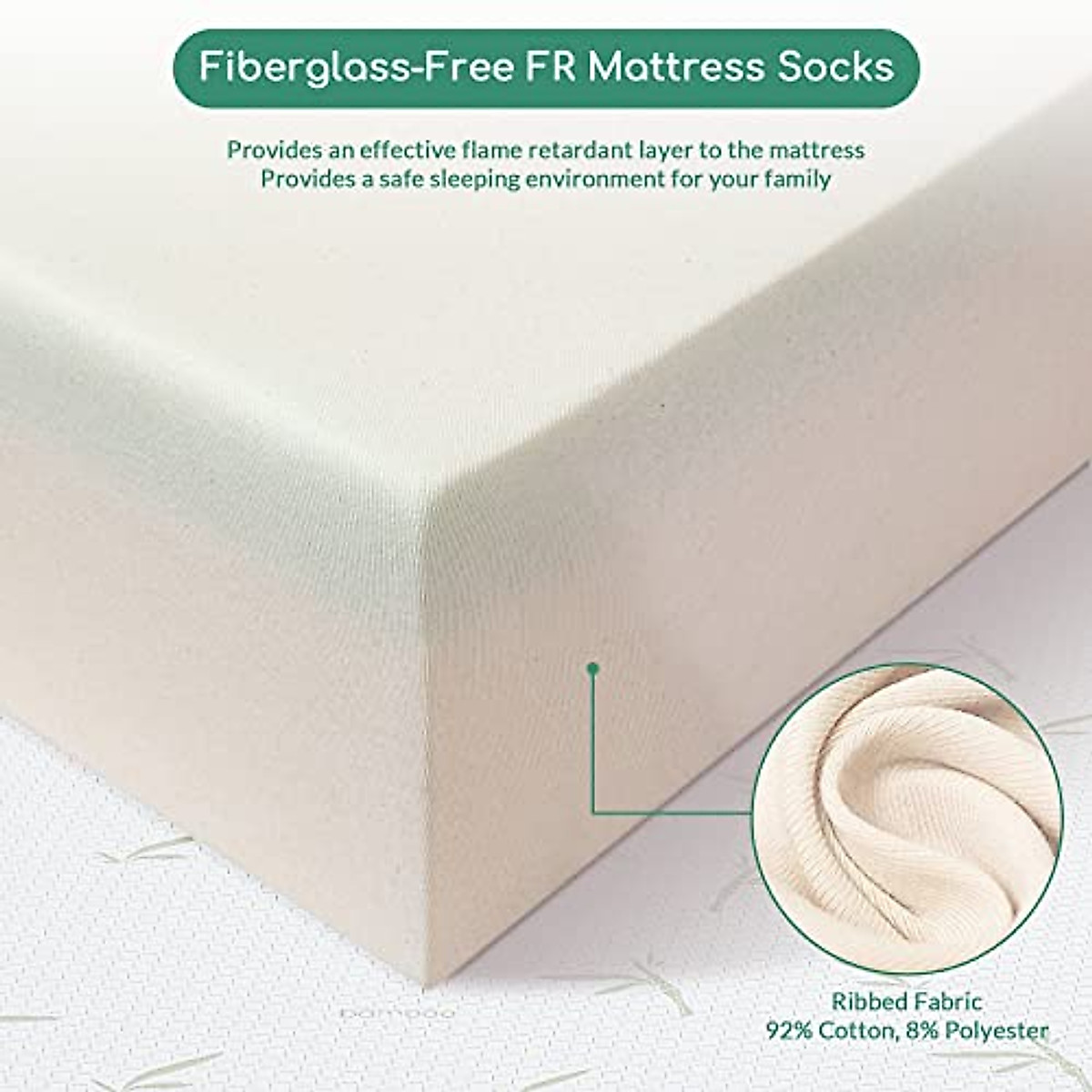 Airdown Full Mattress, 6 Inch Memory Foam Mattress in a Box for Kids with Breathable Bamboo Cover, Medium Firm Green Tea Gel Mattress for Bunk Bed, Trundle Bed, CertiPUR-US Certified, Made in USA