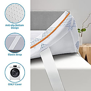 Maxzzz 3 Inch Mattress Topper Full, Gel Cooling Ventilated Designe Bed Topper with Removable Soft Cover, Ventilated Design & High-Density Memory Foam Mattress Topper, CertiPUR-US Certified