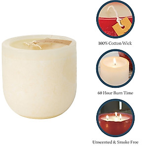 Vance Kitira Timber Goblet Candle (4.25", Melon White)