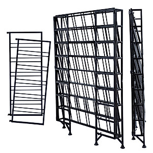 MyGift Black Metal Wine Rack Freestanding Floor Stand, 9 Tier Beverage Bottle Storage Shelf - Holds up to 54 Bottles