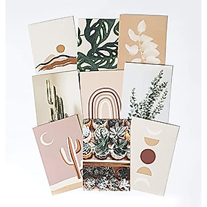 Artivo Boho Wall Collage Kit Aesthetic Pictures, Cute Bedroom Decor for Teen Girls, 50 Set 4x6 inch, Plant Wall Art Collage Kit, Boho Trendy Decor Photo Collection