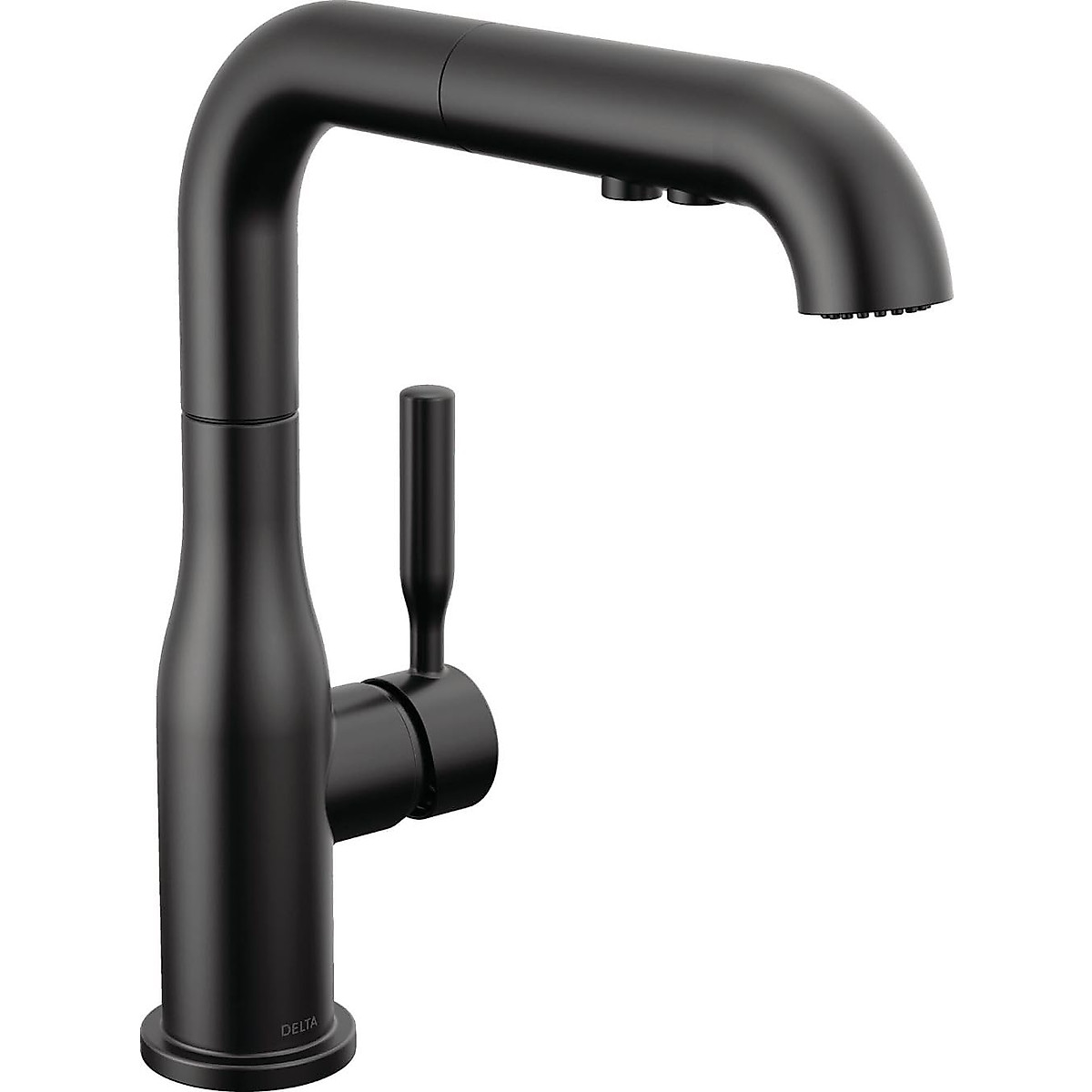 Delta Faucet Almari Pull-Out Kitchen Faucet, Black Kitchen Faucets with Pull-Out Sprayer, Kitchen Sink Faucet, Faucet for Kitchen Sink with Magnetic Docking, Matte Black 16943-BL-DST
