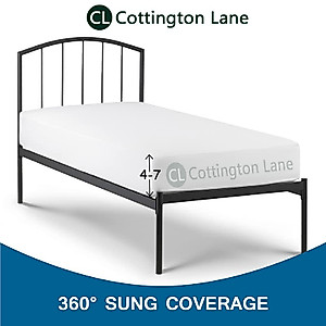 Cot Fitted Sheet 33 x 75-100% Egyptian Cotton - Cot Size 33 x 75 Fitted Sheet Only - Fitted Cot Sheet Perfect for Narrow Twin, Camp Bunk Beds, Camping Cot, Guest Bed Replacement(Cool Grey Solid)