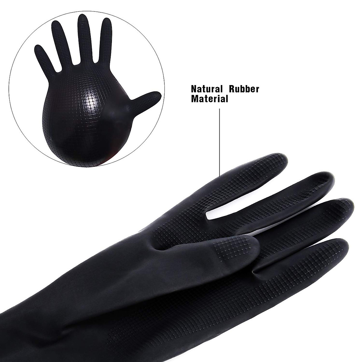 Hair Dye Gloves,Professional Hair Coloring Accessories for Hair Salon Hair Dyeing,2pcs（1 left+1 right）,black