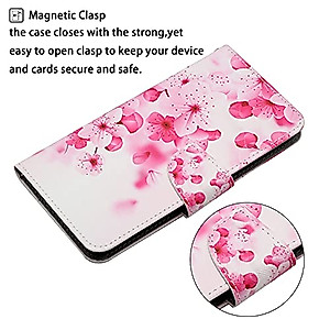 MTQLX Wallet Case for Oppo Reno 6 PRO 5G Premium Luxury Flower Pattern Woman PU Leather Wallet Case with [Kickstand][Wrist Strap],for Oppo Reno 6 PRO 5G (#01)