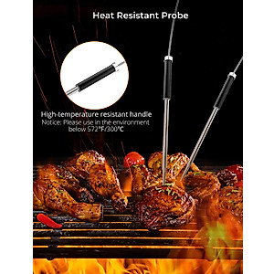 Govee Bluetooth Meat Thermometer, Wireless Meat Thermometer for Smoker Oven, Digital Grill Thermometer with 2 Probes, Timer Mode, Smart LCD Backlight BBQ Thermometer for Cooking Turkey Fish Beef