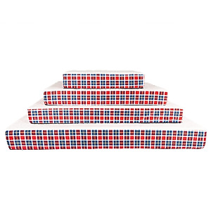 PETMAKER Orthopedic Dog Bed with Memory Foam and Sherpa Top ? Removable, Machine Washable Cover ? 20.5 x 15.5 x 3.5 Pet Bed (Plaid)